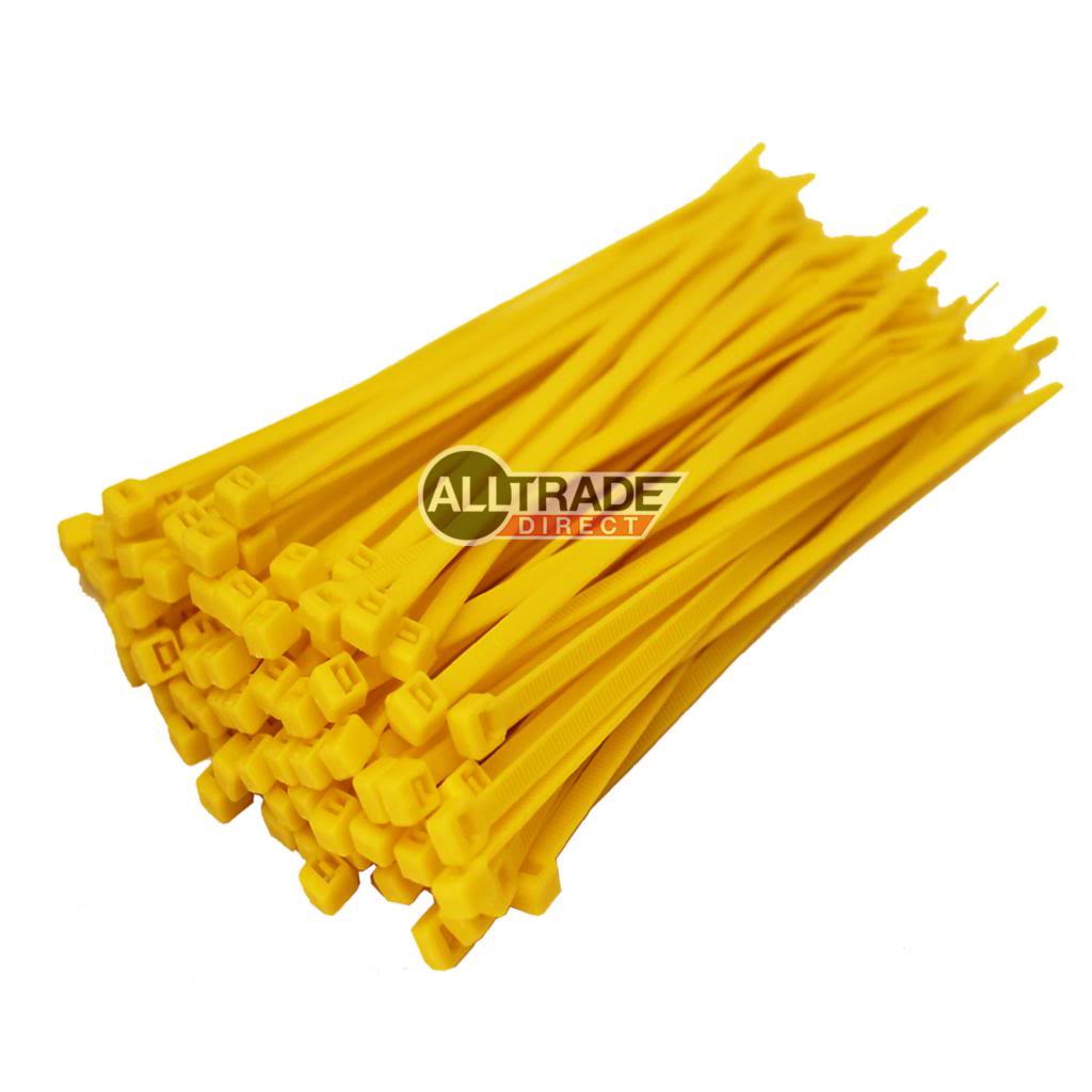 Yellow 100mm x 2.5mm Cable Ties | All Zip Tie Sizes & Colours In Stock ...