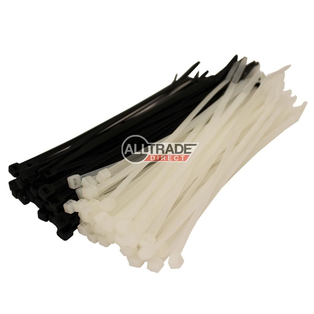Black & White 140mm x 3.6mm Cable Ties | All Zip Tie Sizes & Colours ...