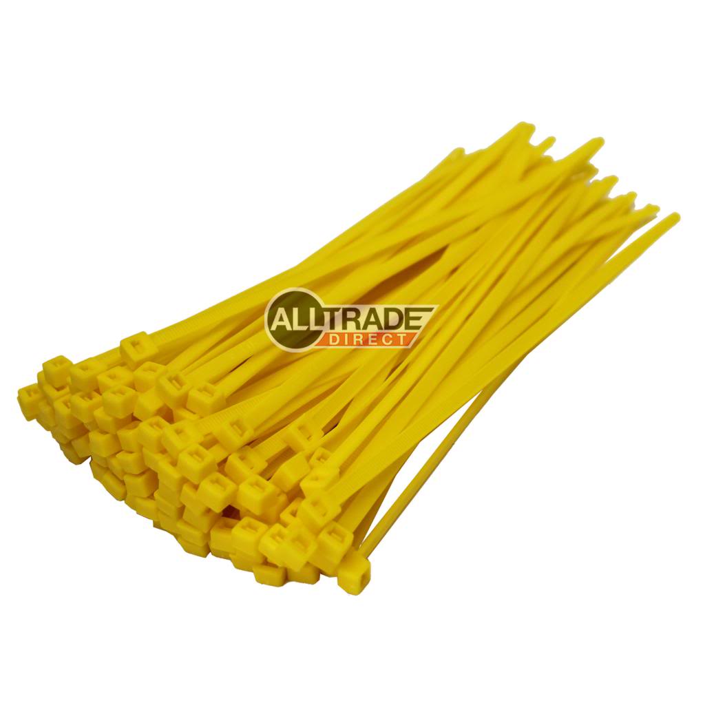 Yellow 140mm x 3.6mm Cable Ties | All Zip Tie Sizes & Colours In Stock ...