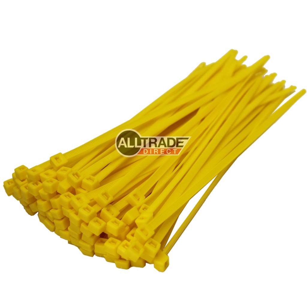 Yellow 200mm x 4.8mm Cable Ties | All Zip Tie Sizes & Colours In Stock ...