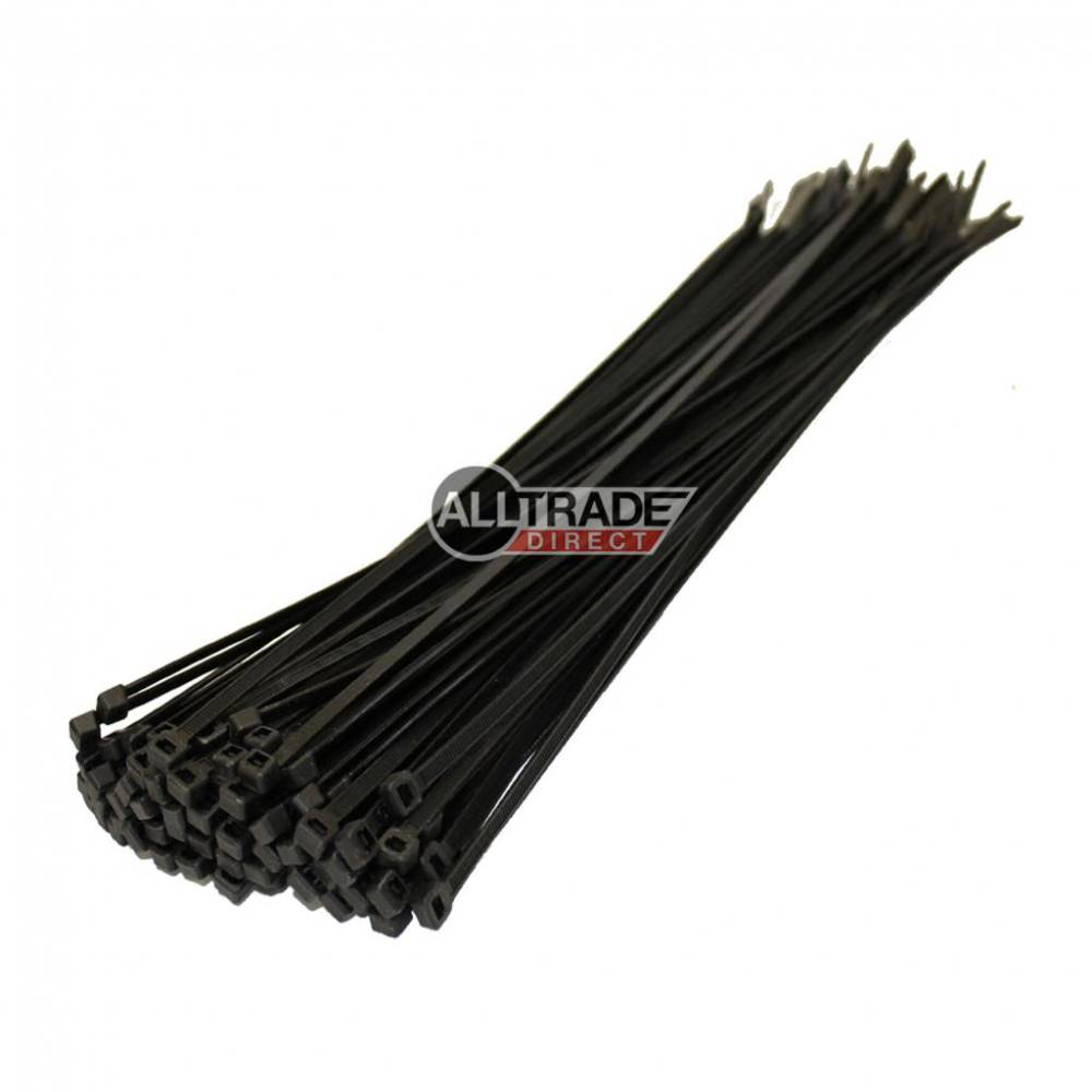 Black 300mm x 4.8mm Cable Ties | All Zip Tie Sizes & Colours In Stock ...