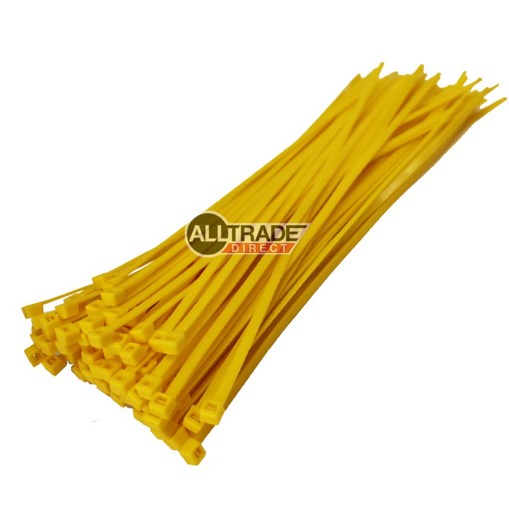 Yellow 300mm x 4.8mm Cable Ties | All Zip Tie Sizes & Colours In Stock ...