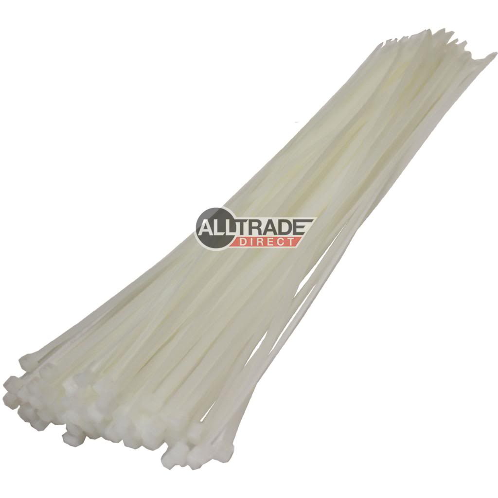White 370mm x 4.8mm Cable Ties | All Zip Tie Sizes & Colours In Stock ...