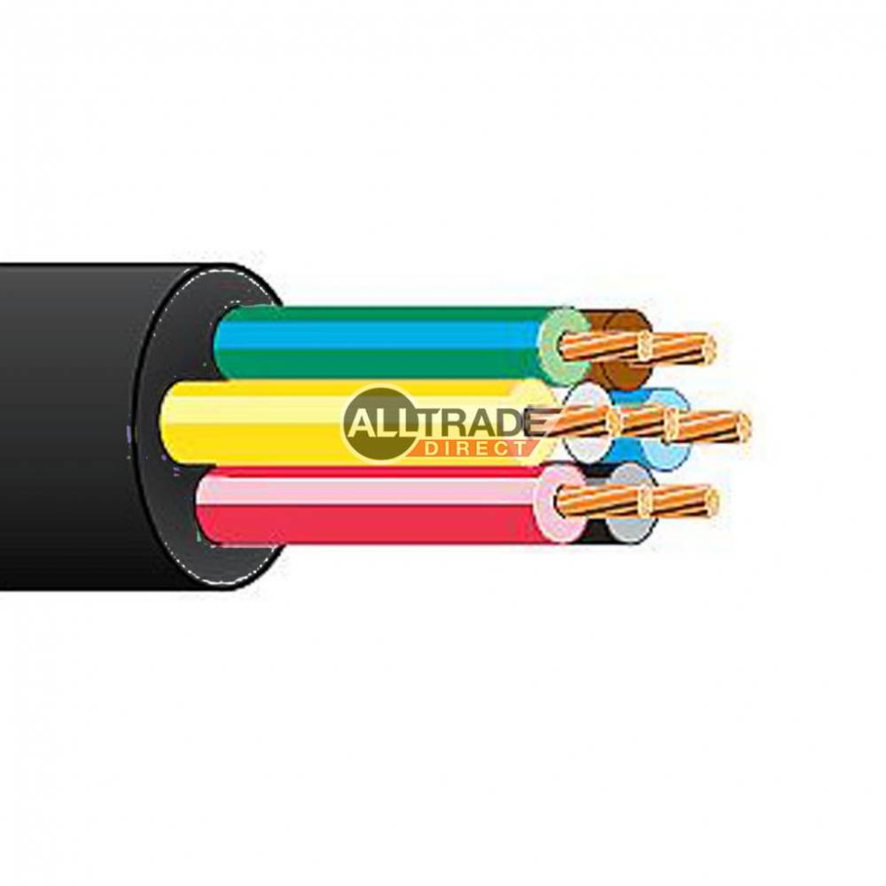 7 Core Thin Wall Cable | 7 x 0.65mm - 9/0.30mm | Trailer Wiring Cable ...