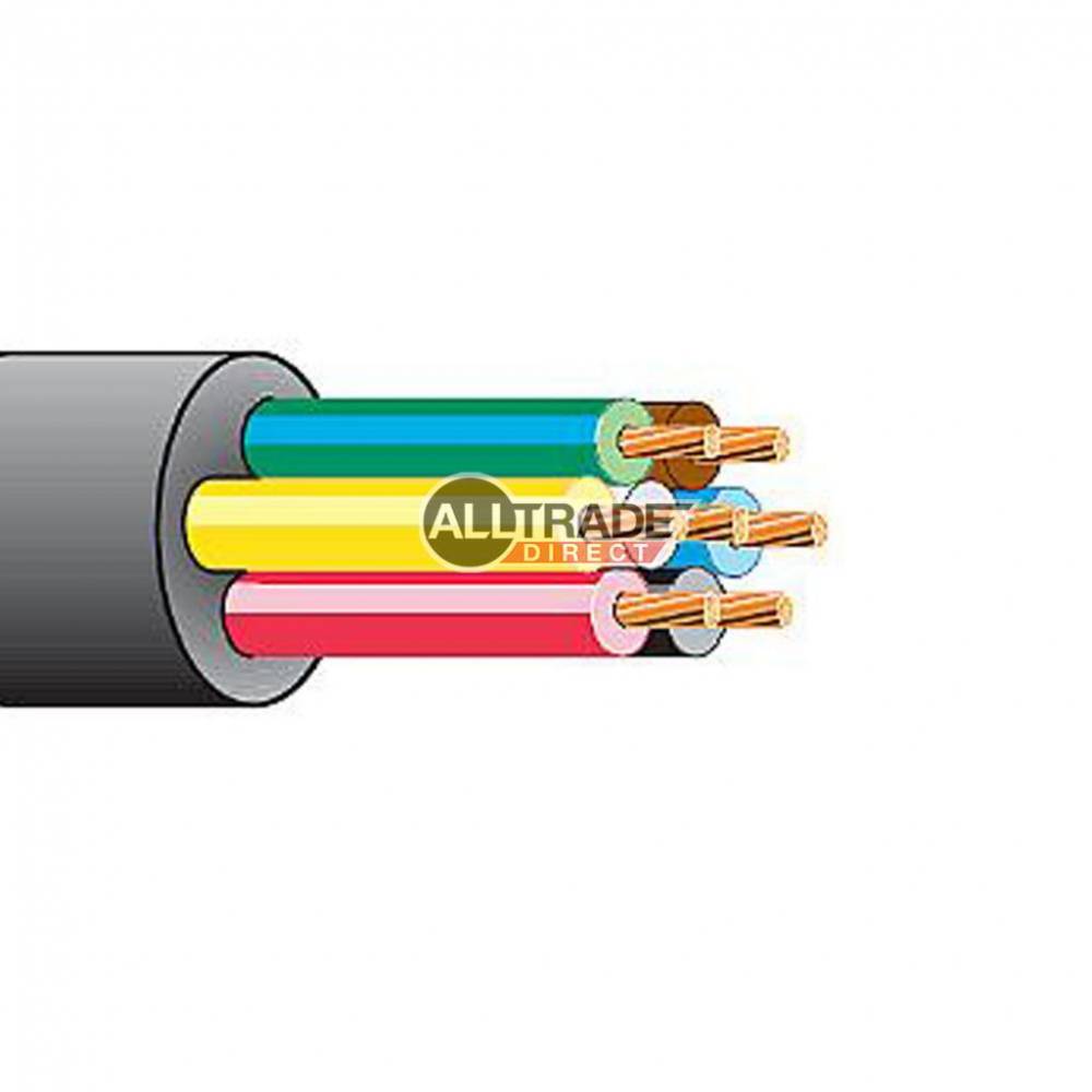 7 Core Grey Thin Wall Cable | 6 x 1.5mm & 1 x 2.5mm | Trailer Cable ...