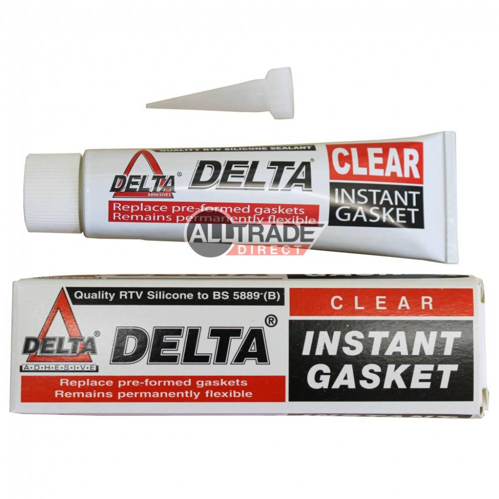Delta Instant Gasket Tube 85g | Clear Silicone Sealant | Premium Brand ...