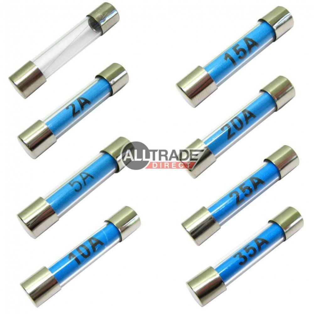 Mixed Packs Glass Fuses 30mm | Amperages From 2 Amp - 50 Amp – Alltrade ...
